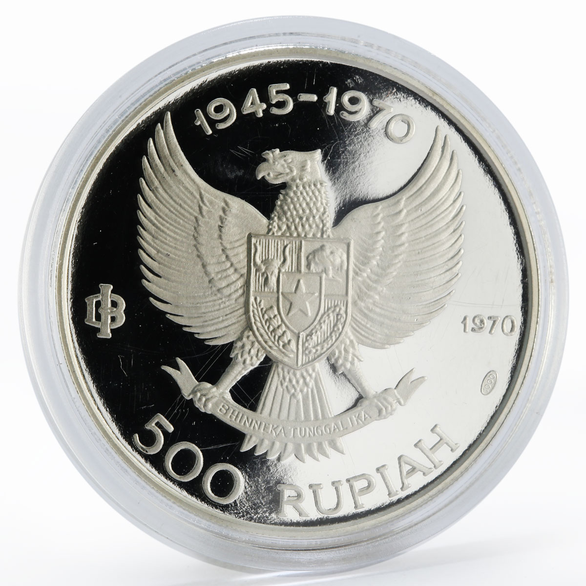 Indonesia 500 rupiah Wayang dancer proof silver coin 1970 | Coinsberg