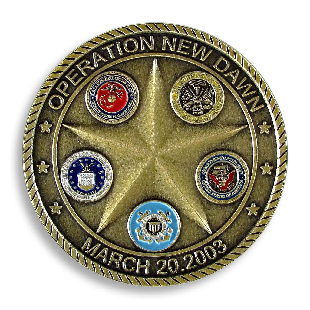 US Army, Military, Operation New Dawn, War, NAVY, Star, Medal, Souvenir ...
