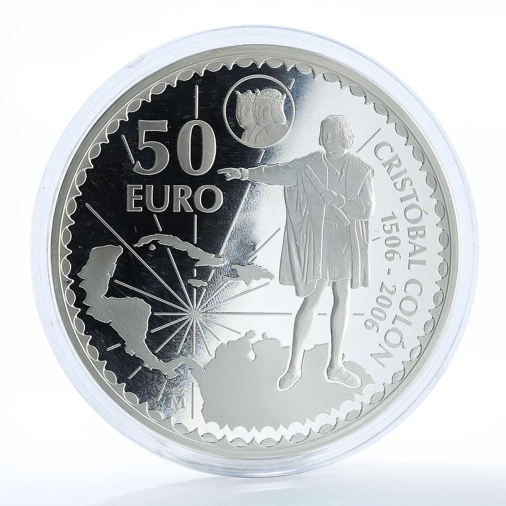 Spain 50 EUR Cristobal Colon Christopher Columbus America Catholic ...