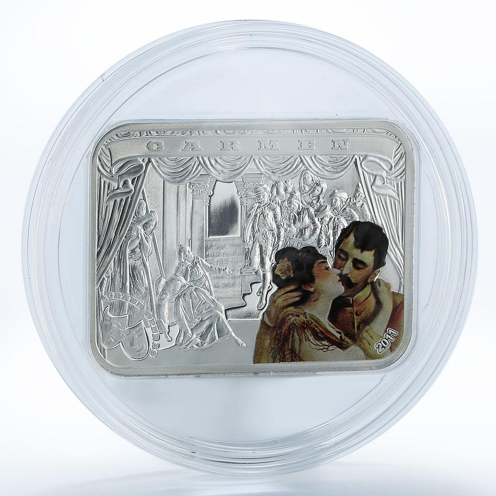Palau 5 dollars Grand Opera`s Carmen color proof silver coin 2011 ...