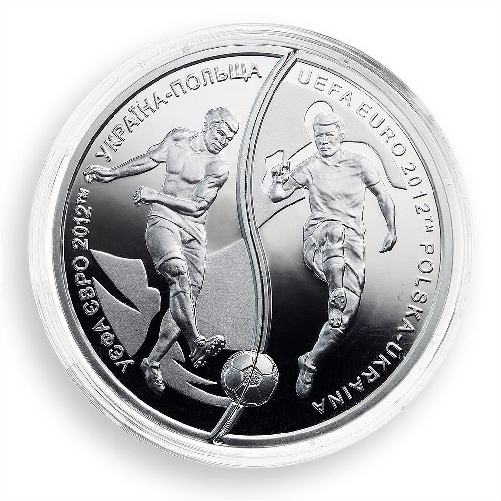 Ukraine 10 hryvnia UEFA EURO 2012 TM Poland - Ukraine silver proof coin ...