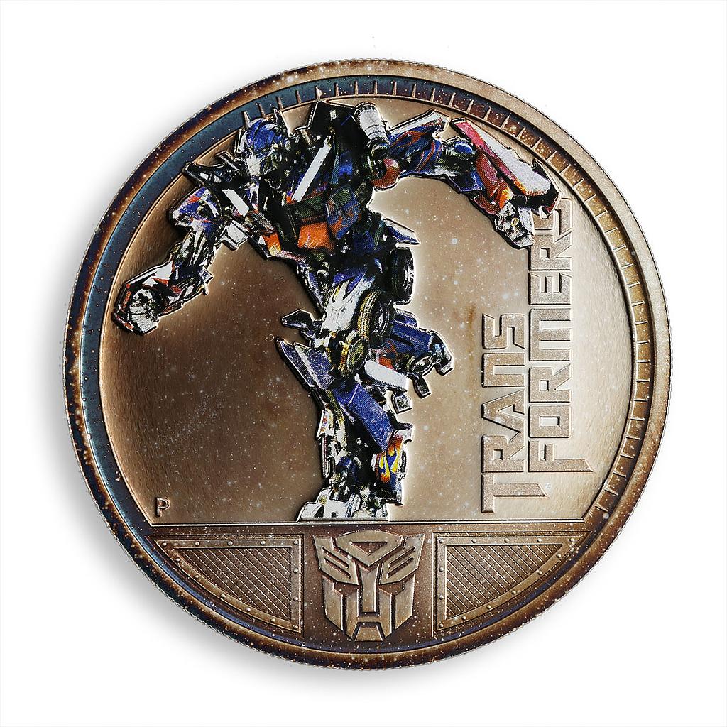 Tuvalu $1 Transformers III Optimus Prime 1oz Silver Coloured Coin 2011 ...