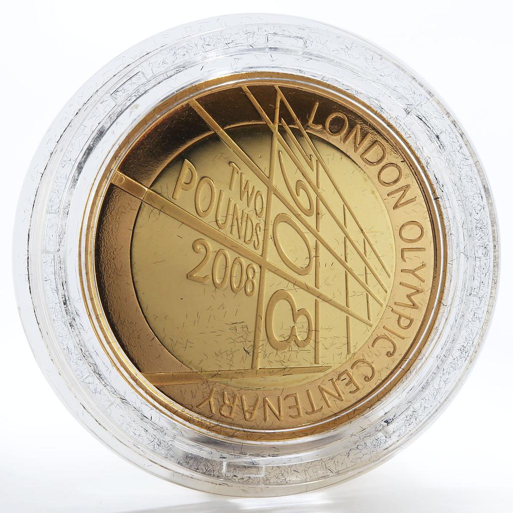 Britain 2 pounds London 1908 – Olympic centenary Sport Olympiad gold ...