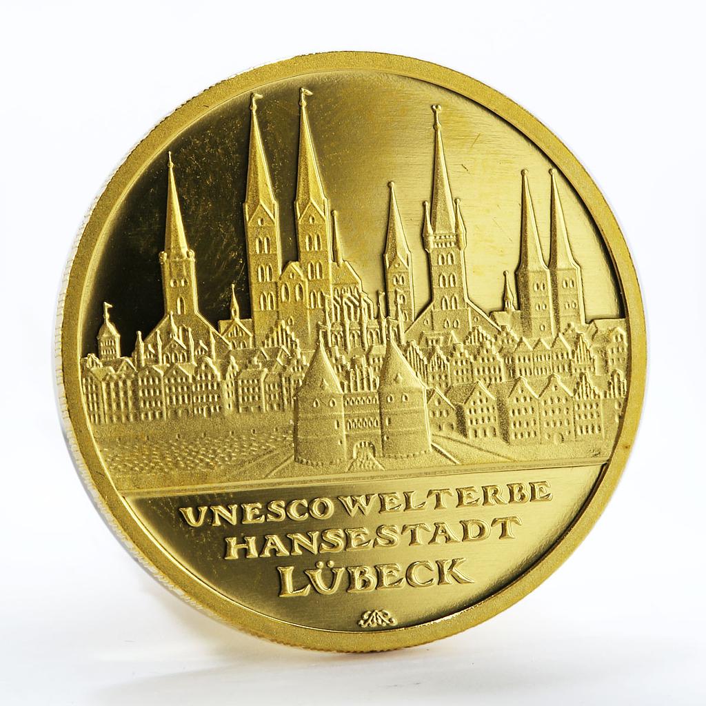 Germany 100 euro Hansestadt Lubeck UNESCO World Heritage City gold coin ...