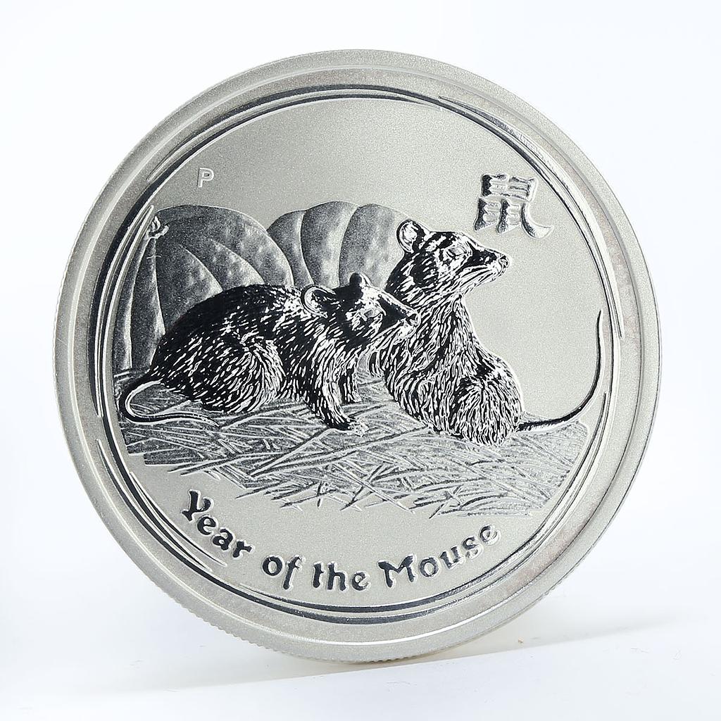 Australia 50 cent Year of the Mouse Lunar Series II 1/2 oz silver coin ...