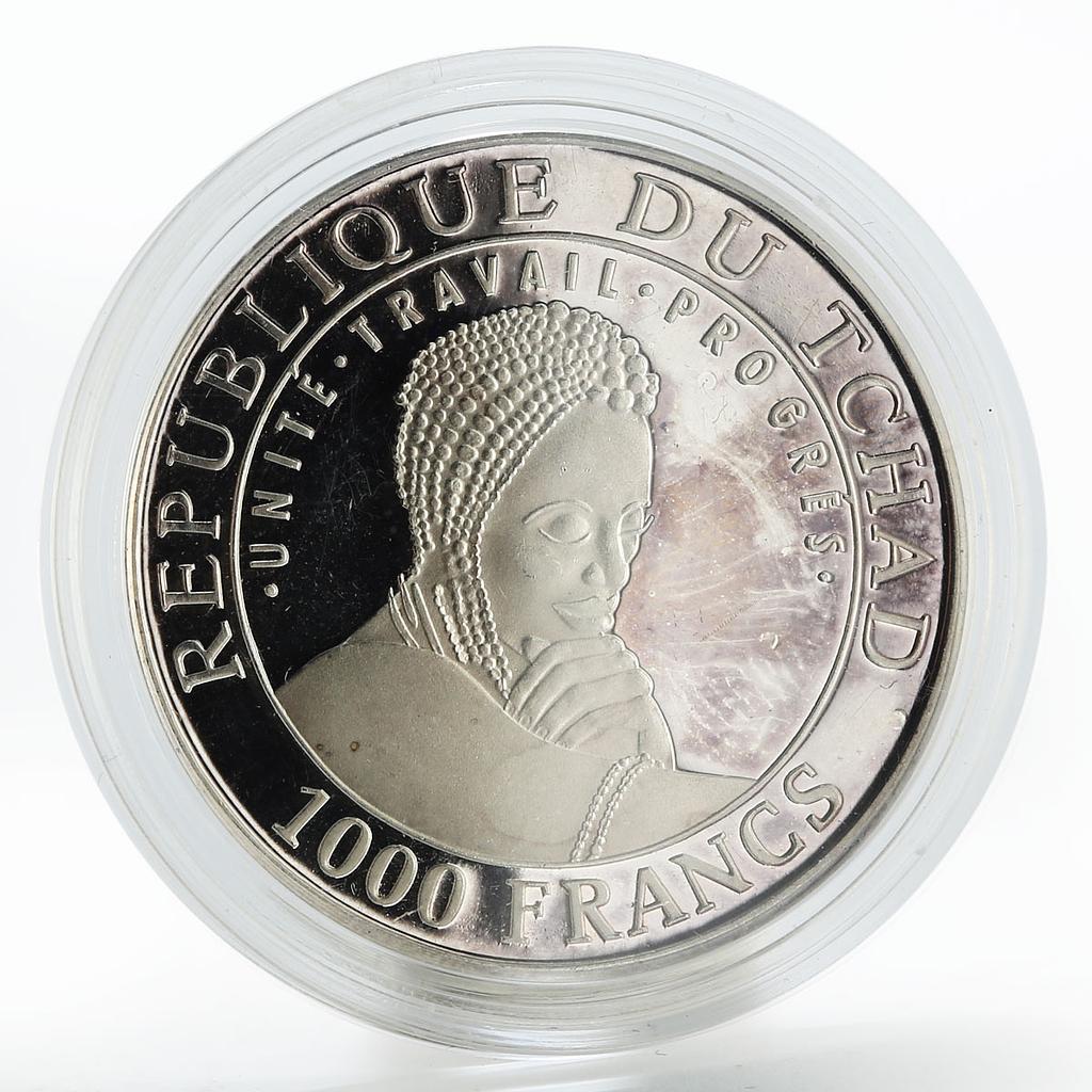 Chad 1000 francs Stonehenge proof silver coin 1999 | Coinsberg