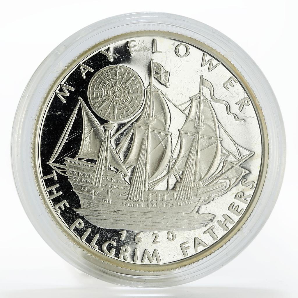 Somali 250 shillings The Pilgrim Fathers Mayflower Ship silver coin ...