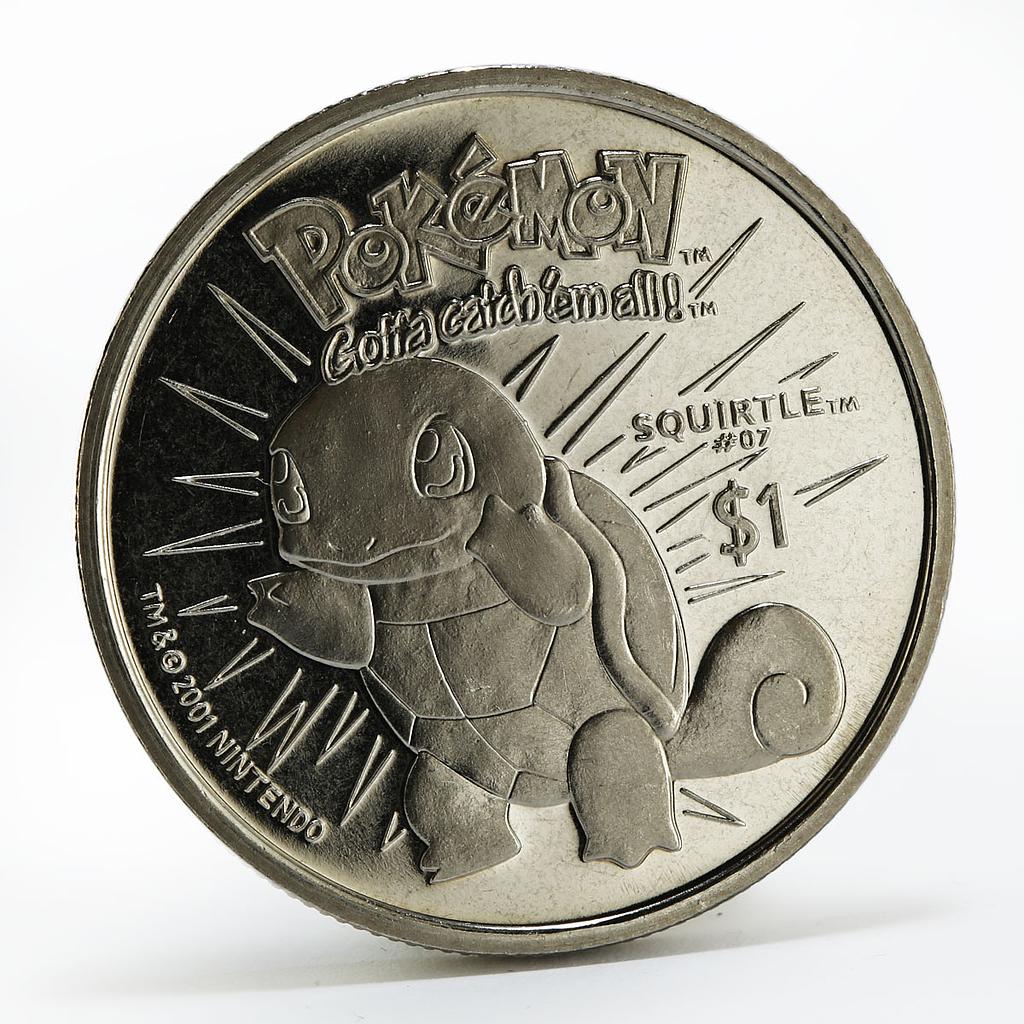 Niue 1 dollar Pokemon Squirtle copper-nickel coin 2001 | Coinsberg