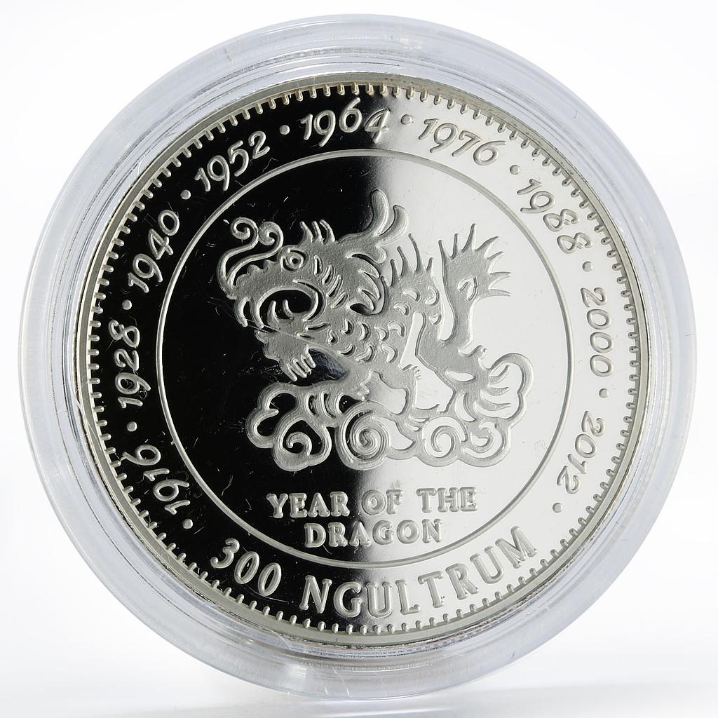Bhutan 300 ngultrums Year of the Dragon proof silver coin 1996 | Coinsberg