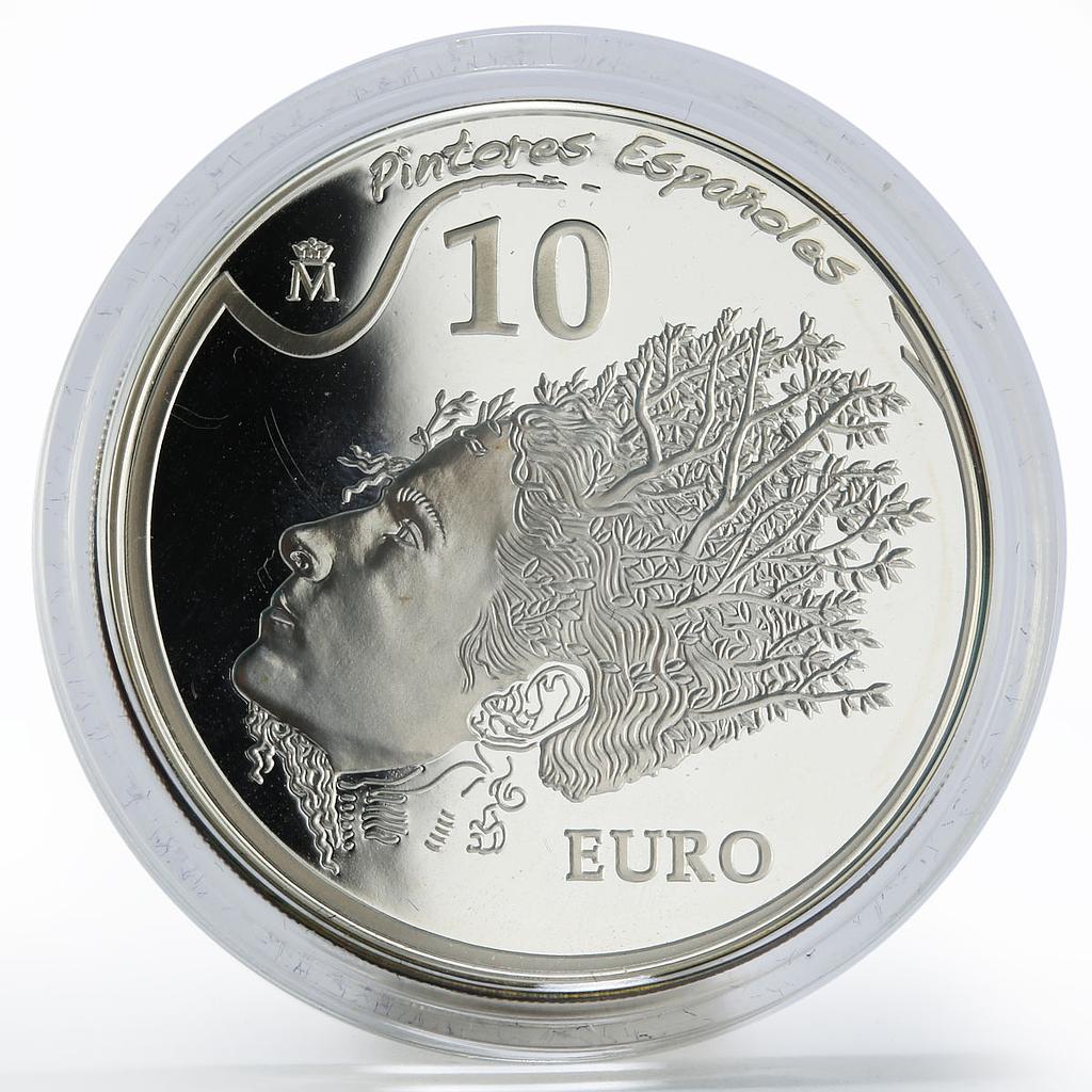 Spain 10 euro Painter Salvador Dali Portrait of Gala Art silver coin ...