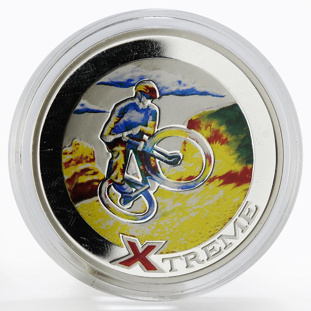Andorra 10 diners Extreme Sports Mountain Biking colored proof silver ...