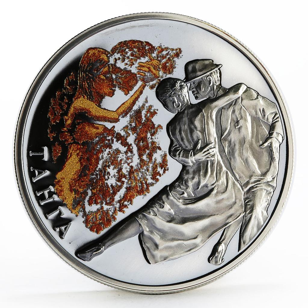 Belarus 20 rubles Magic of Dance The Tango Two Man Dancing silver coin ...
