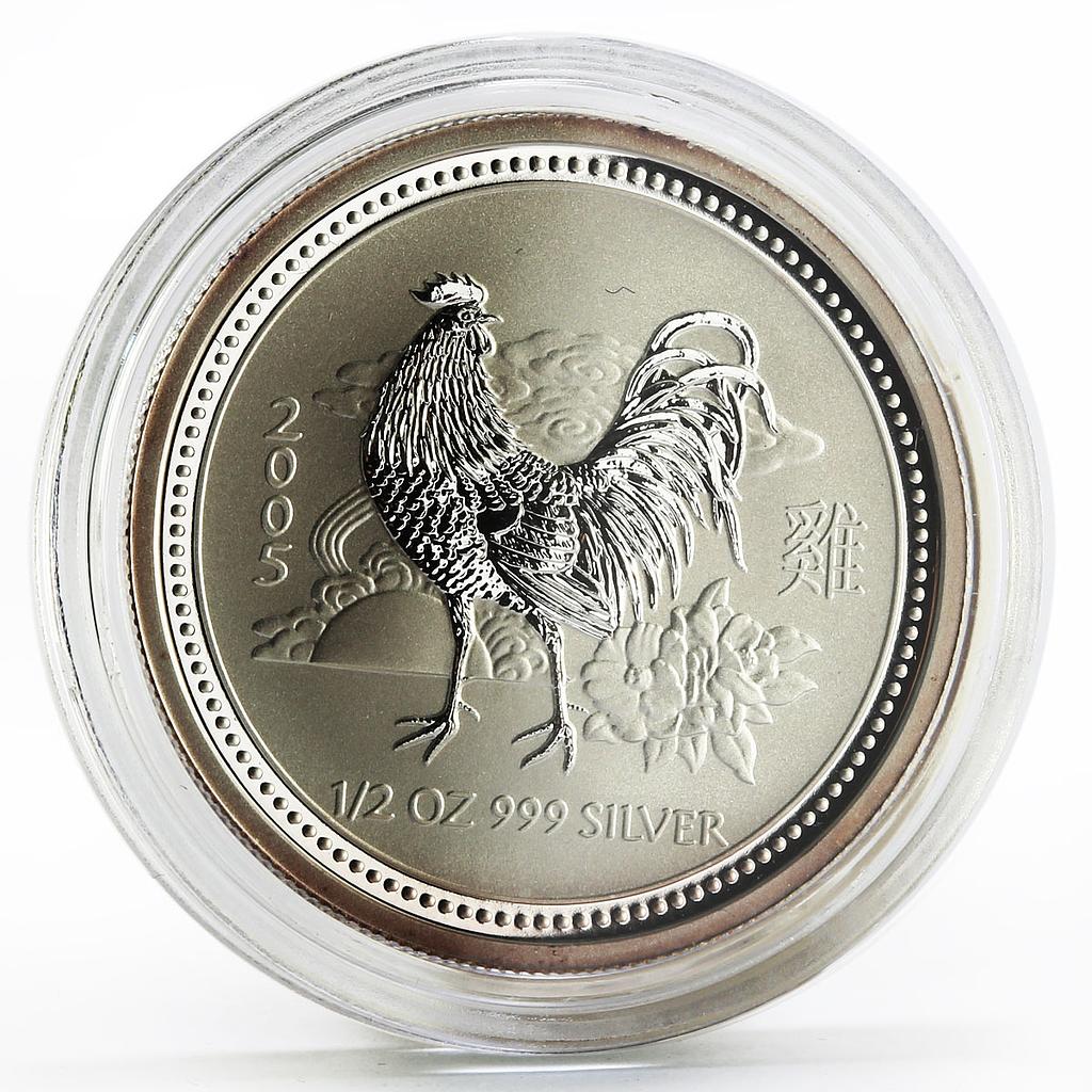 Australia 50 cents Lunar Calendar series I Year of the Rooster silver ...