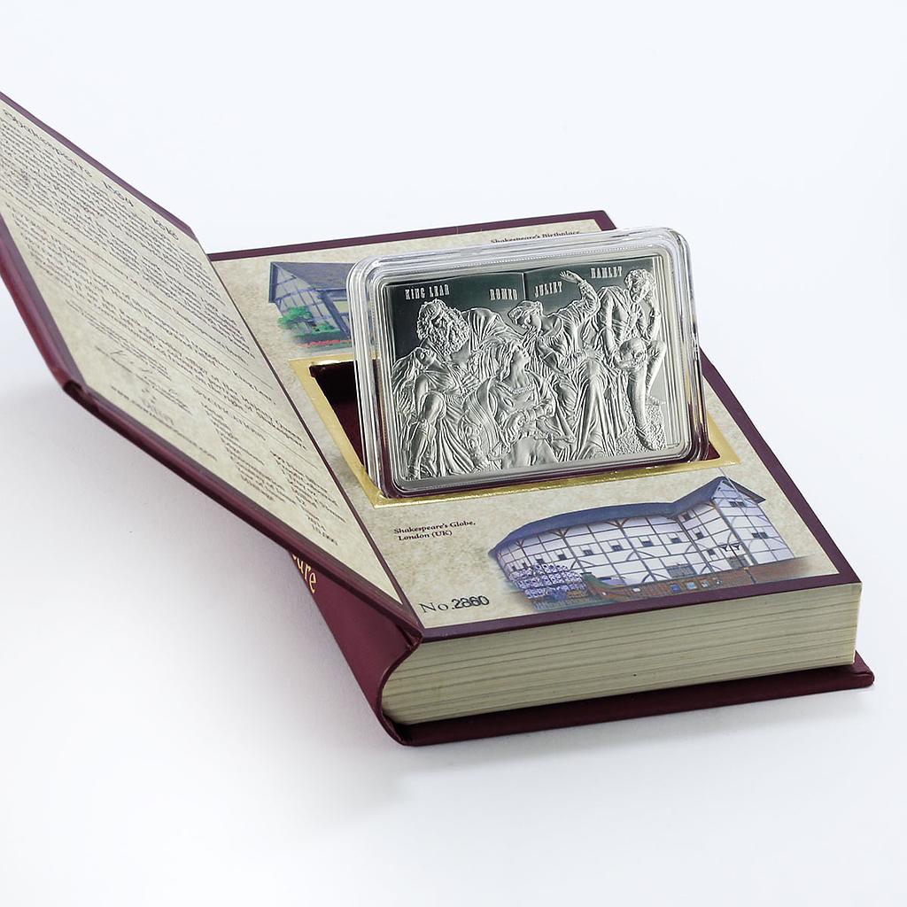 Niue 2 dollars 450 Years of William Shakespeare colored proof silver ...