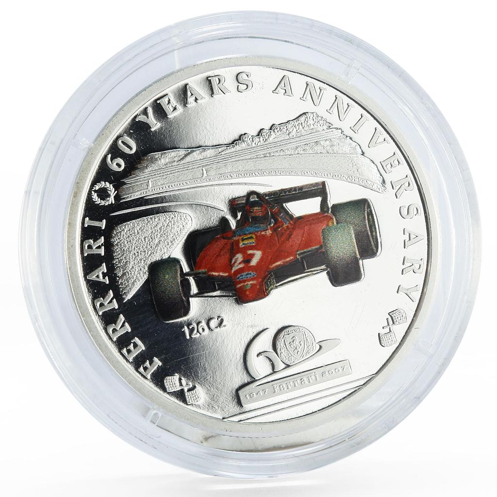 Palau 2 dollars 60th Anniversary of Ferrari 126 C2 Bolide silver coin ...