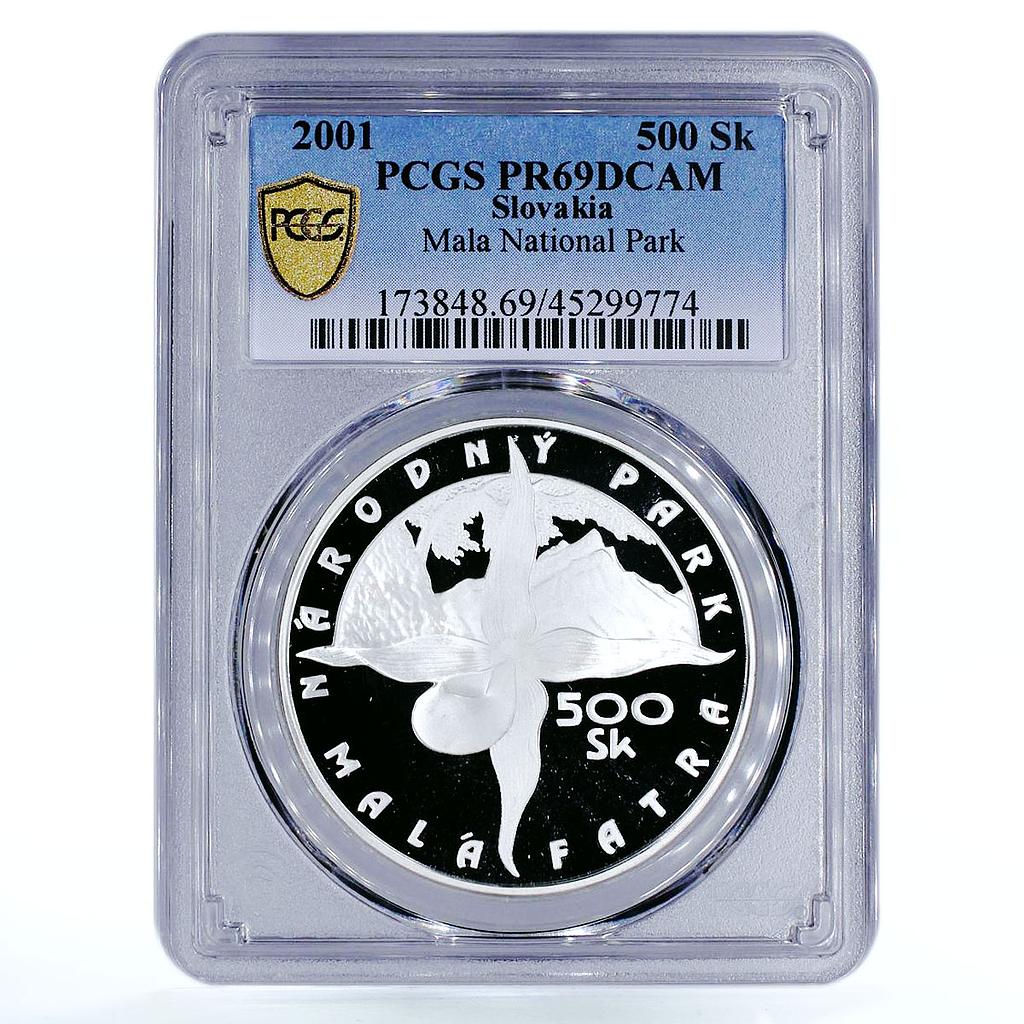 Slovakia 500 korun Nature Landscapes Mala Forest Park PR69 PCGS silver ...