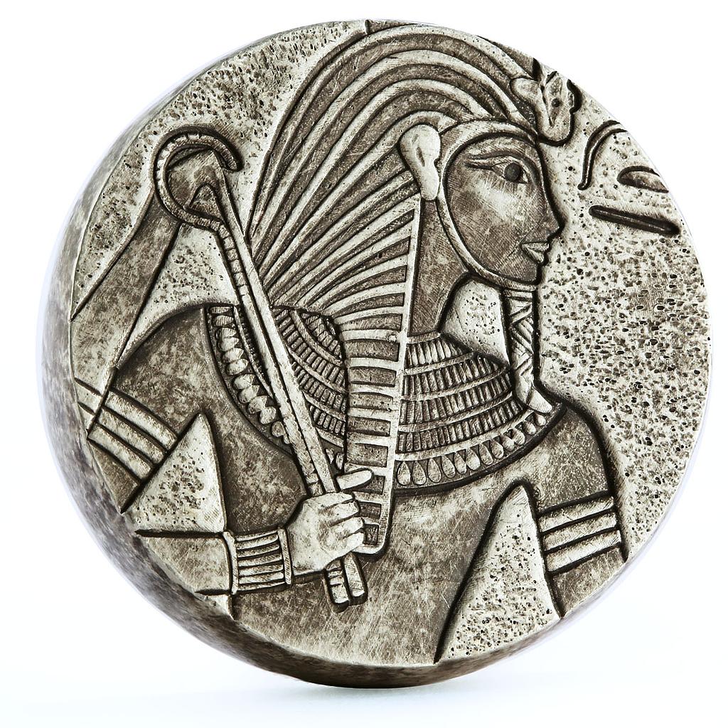 Chad 3000 francs Ancient Leaders Egyptian Pharaohs Tutankhamun silver ...