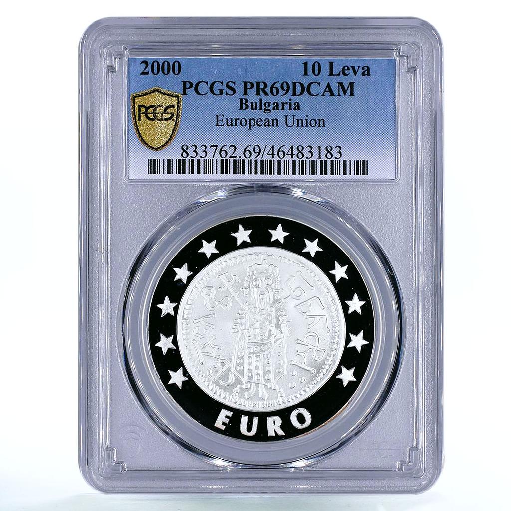 Bulgaria 10 leva Acceptance in the European Union PR69 PCGS silver coin ...