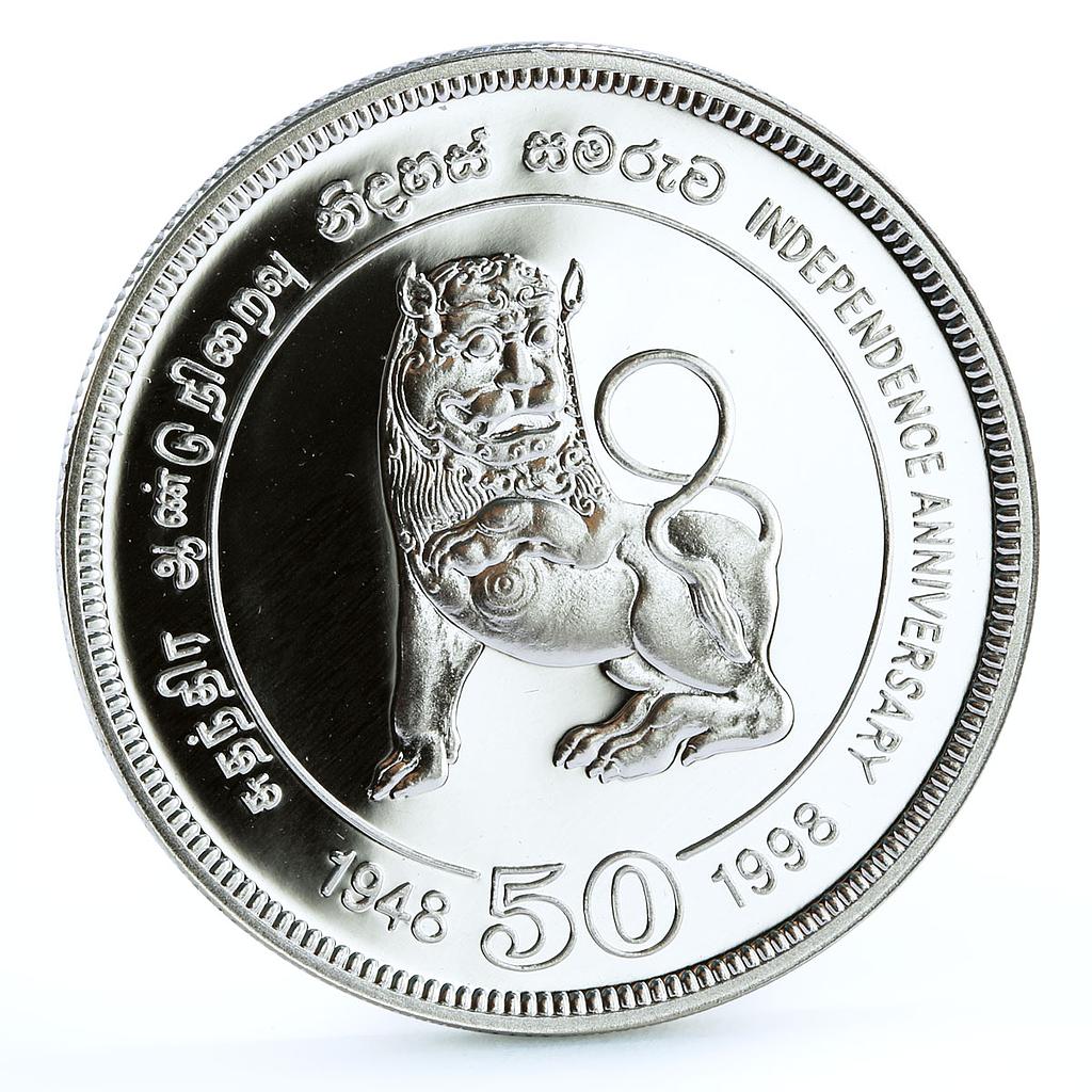 1000 Rupees Coin Sri Lanka 1000 Rupees 50 Years Of Independence Lion