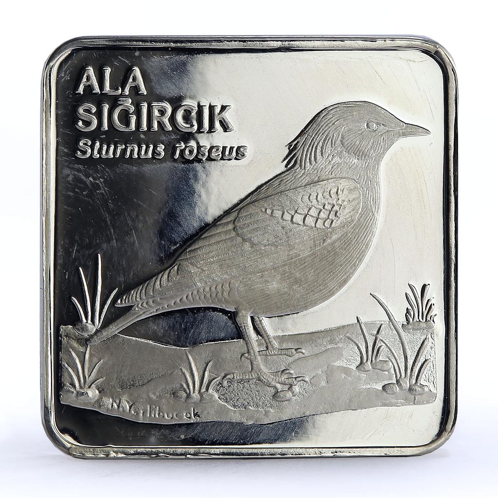 Turkey 7500000 lira Endangered Wildlife Starling Bird Fauna silver coin ...